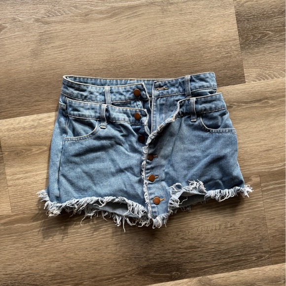SHEIN | Shorts | Shein Blue Denim Tube Top | Poshmark
